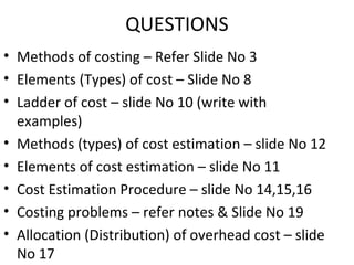 Process Planning & Cost Estimation | PPT | Business | Business and Finance