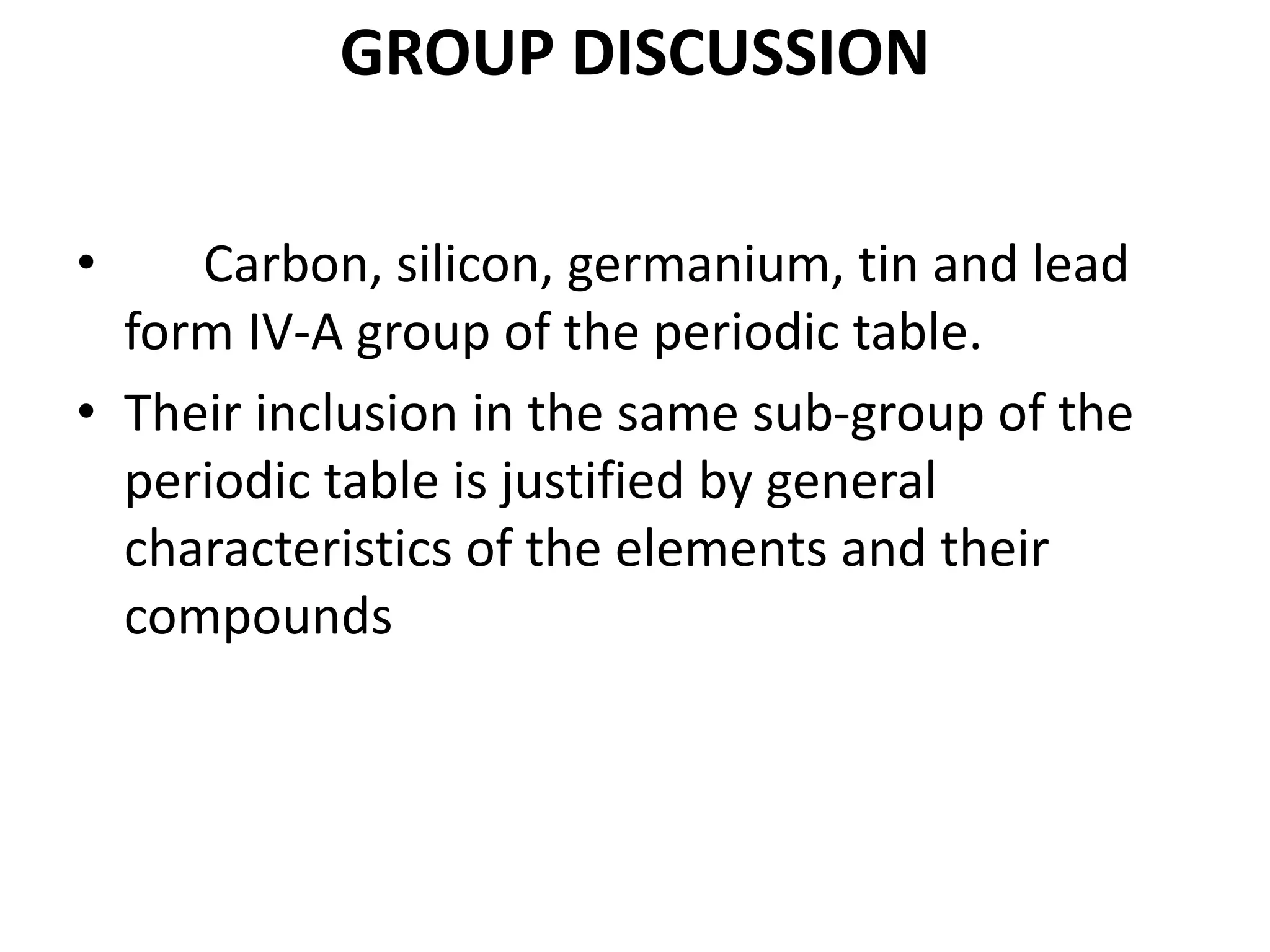 Elements of group IV A and V A compounds | PPTX