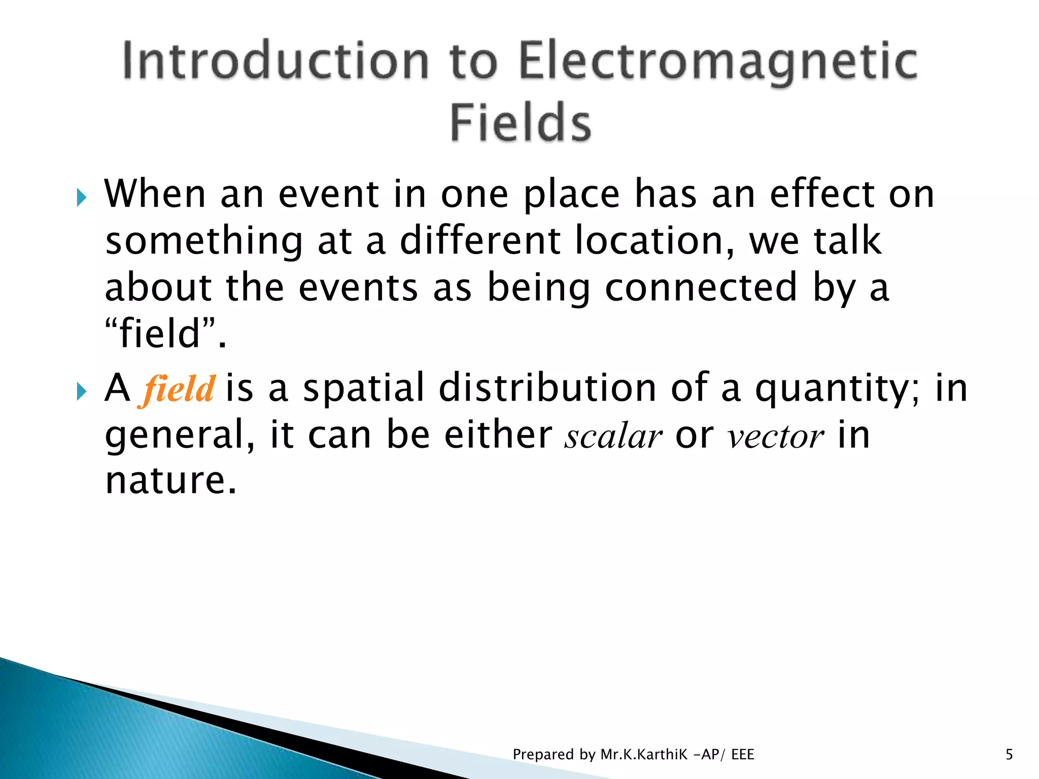 ELECTROMAGNETIC FIELD | PPTX | Physics | Science