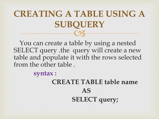 MULTIPLE TABLES | PPTX