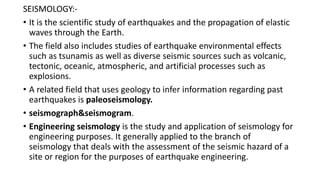 elements of seismology | PPTX