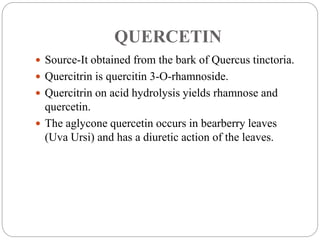 Structural elucidation and isolation of glycoside, purine and ...