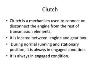 Transmission system of Automobiles | PPTX