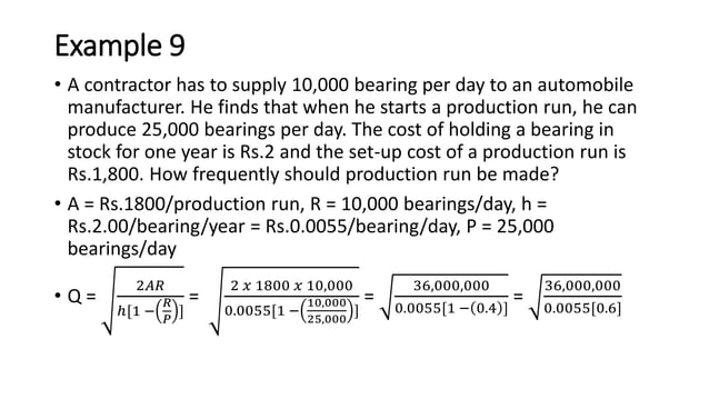 Unit III - Inventory Problems | PPTX