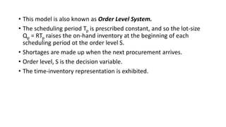 Unit III - Inventory Problems | PPTX