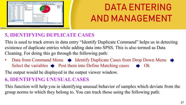 Data Coding and Data Management using SPSS | PPTX | Computing | Technology & Computing