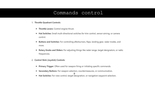 Heads up display and Types of flight controls.pptx