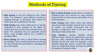 Dyeing Process of Textile for Dyes and Pigments | PPT