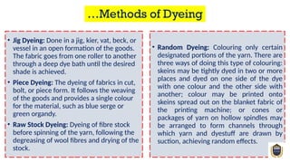 Dyeing Process of Textile for Dyes and Pigments | PPT