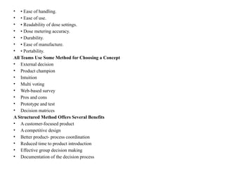 CONCEPT GENERATION METHOD IN PRODUCTION DESIGN AND DEVELOPMENT | PPT