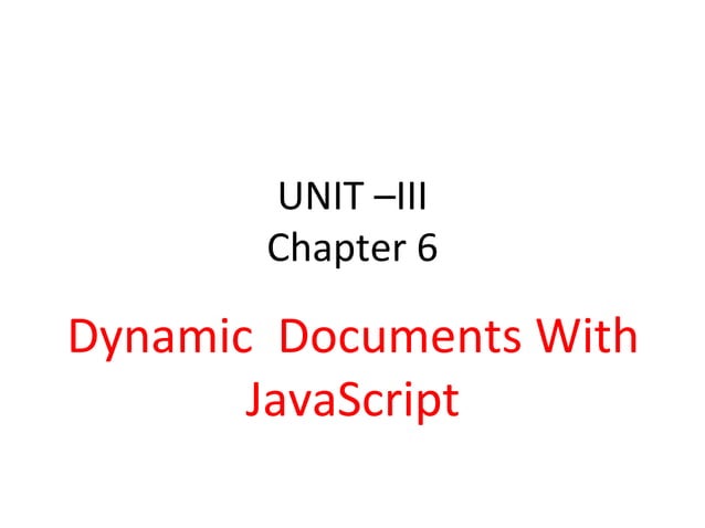UNIT-III-Chapter 6 [Autosaved].pptx | Web Design and HTML | Internet