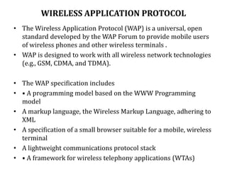 Unit iii - mobile ip and wireless access protocol | PPT