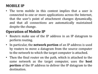 Unit iii - mobile ip and wireless access protocol | PPT