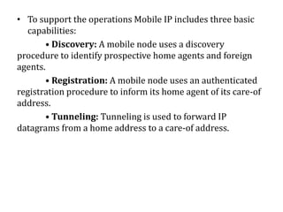 Unit iii - mobile ip and wireless access protocol | PPT