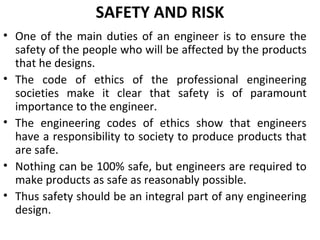engineer's are responsible for safety | PPT