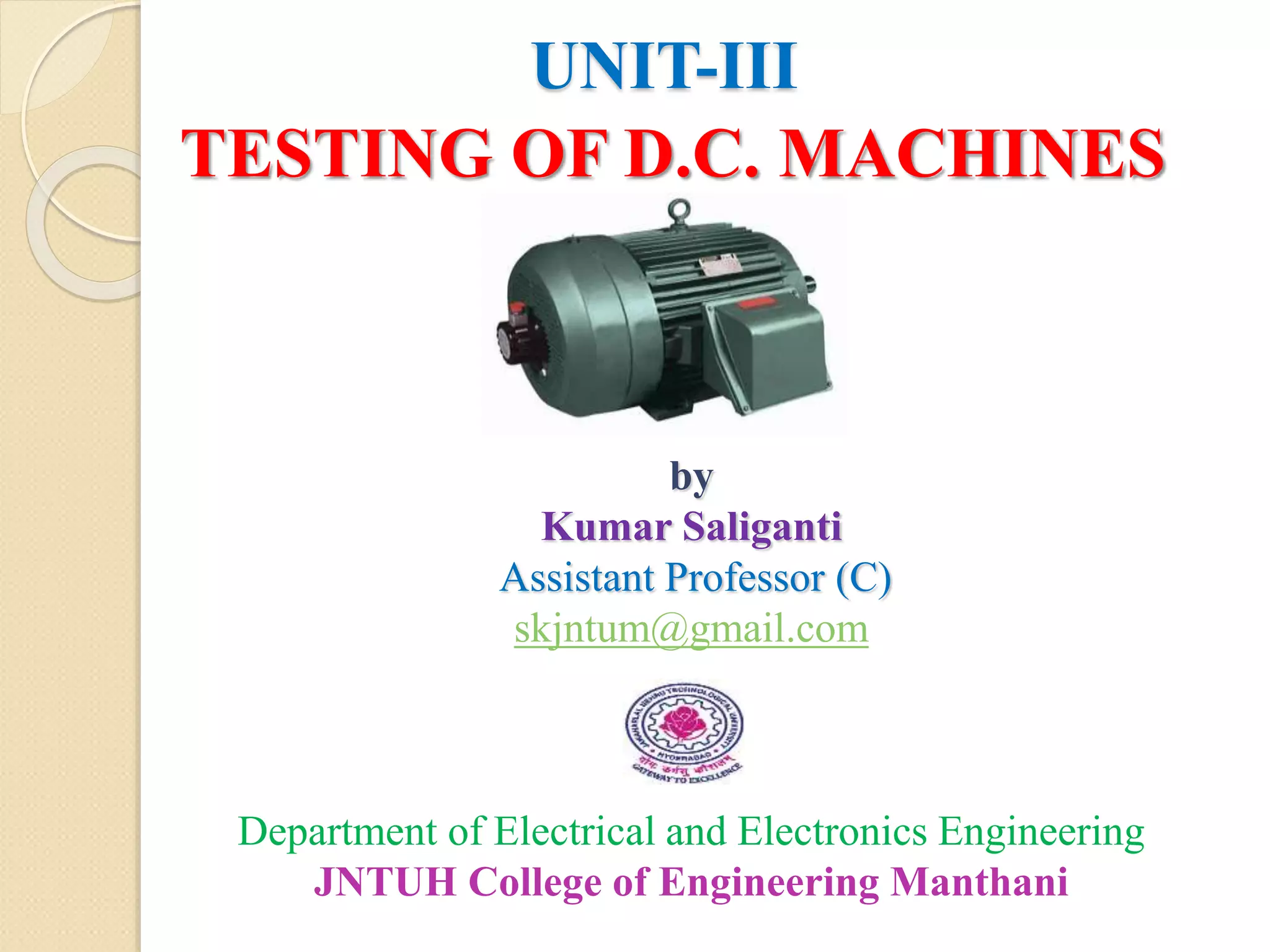 UNIT-III-Testing of DC Machines.ppt
