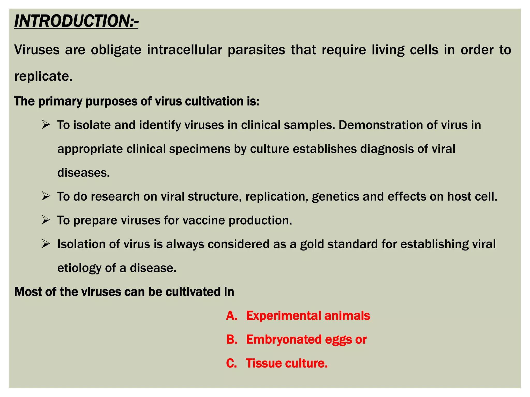 VIRUS ISOLATION | PPTX