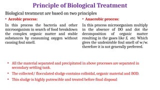 Theory and design of secondary treatment units | PPTX
