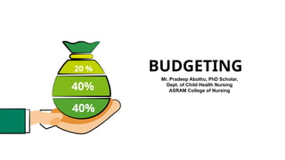 UNIT-III BUDGETING concepts, principles, types Budget proposal, cost ...
