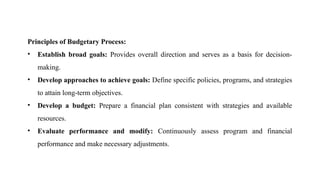 UNIT-III BUDGETING concepts, principles, types Budget proposal, cost ...