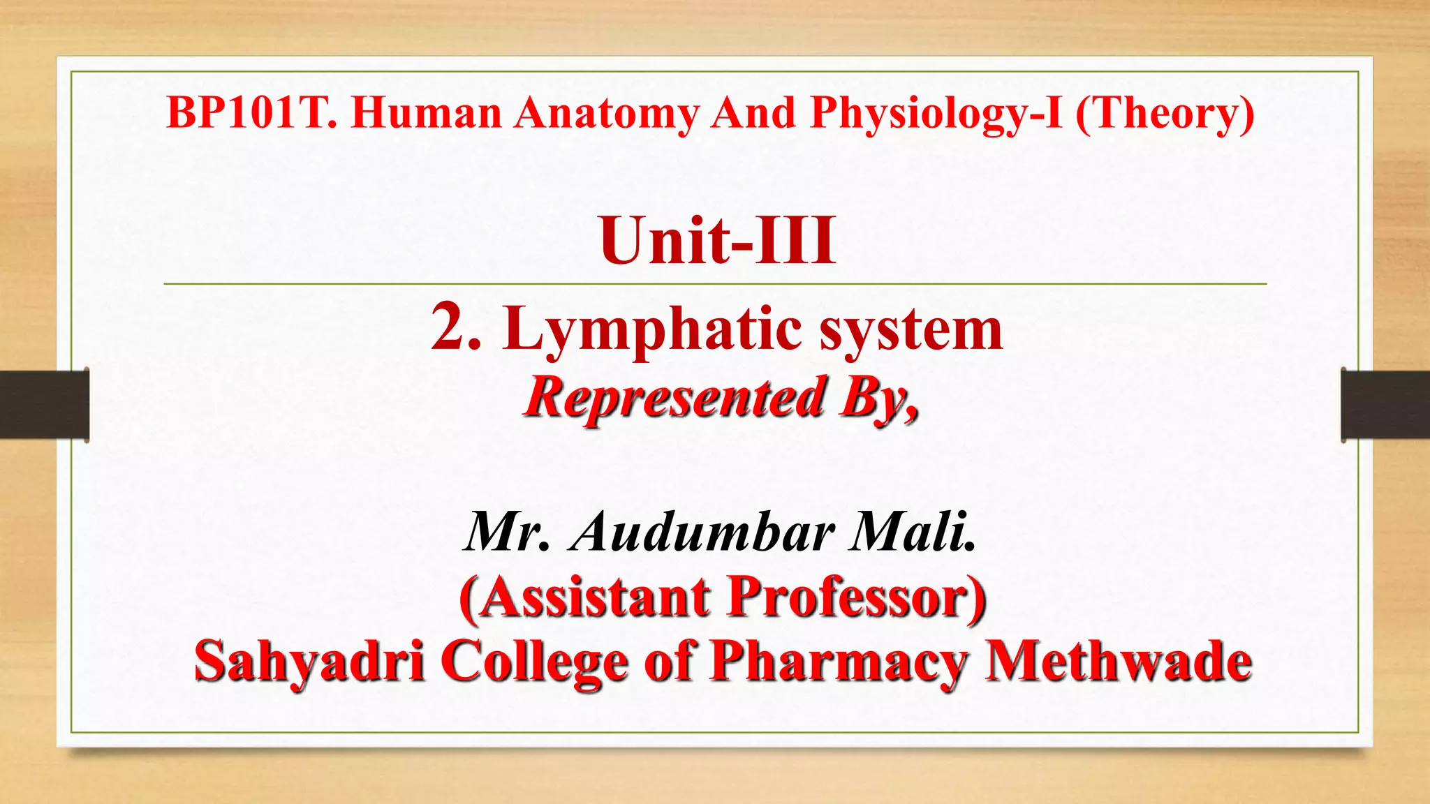 Lymphatic System | PPT