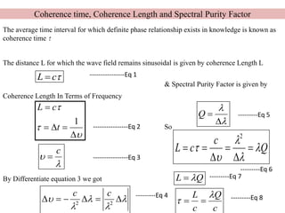 coherence optical fibre unit iii | PPTX