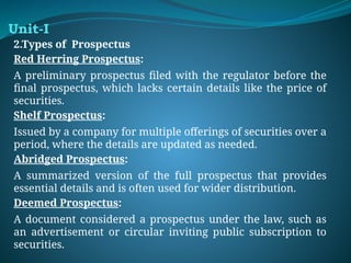 Unit-III Comoany law-Prospoectus and meetings | PPTX