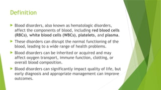 Unit-III, Human Anatomy & Physiology-I, , Disorders of blood, types ...