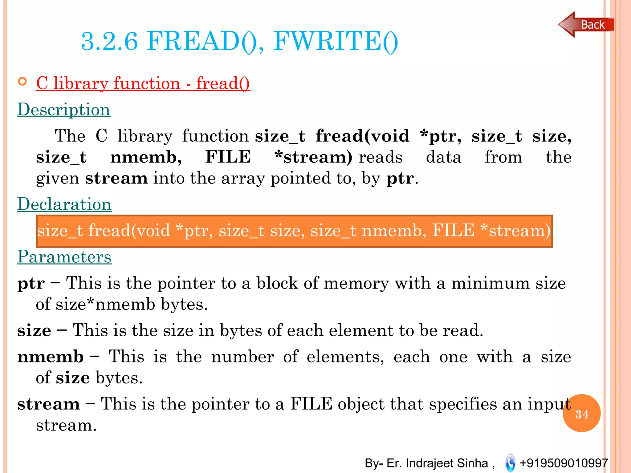file handling, dynamic memory allocation | PPT