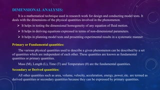 UNIT-III FMM. DIMENSIONAL ANALYSIS | PDF