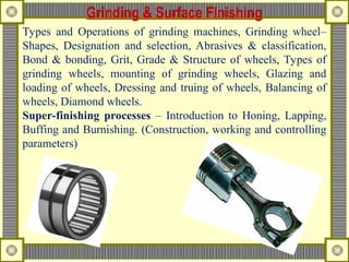 Grinding & Surface Finishing Technology in Engineering | PPT