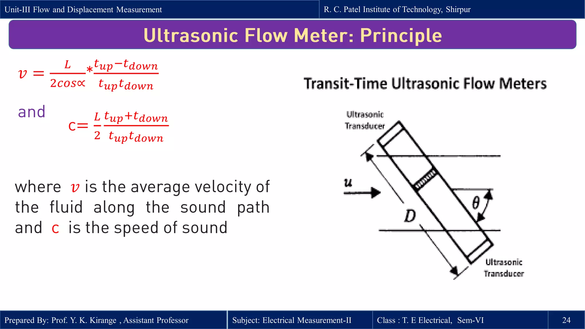 Unit iii introduction to flow & displacement measurement | PDF