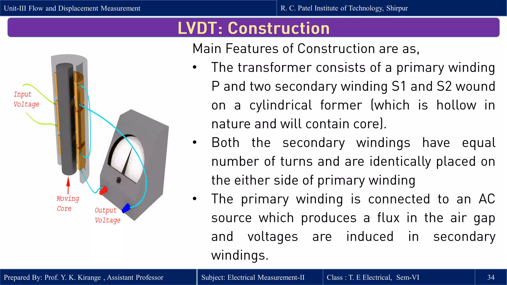 Unit iii introduction to flow & displacement measurement | PDF