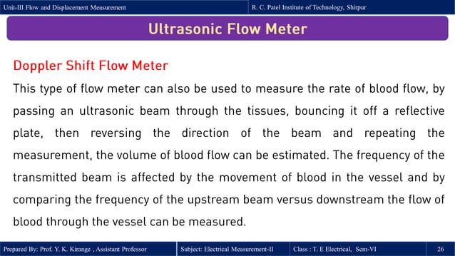 Unit iii introduction to flow & displacement measurement | PDF