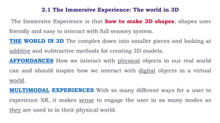 UNIT-II Immersive Design for 3D | PPTX