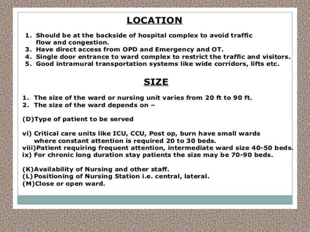 Unit ii inpatient department service in mha course | PPTX