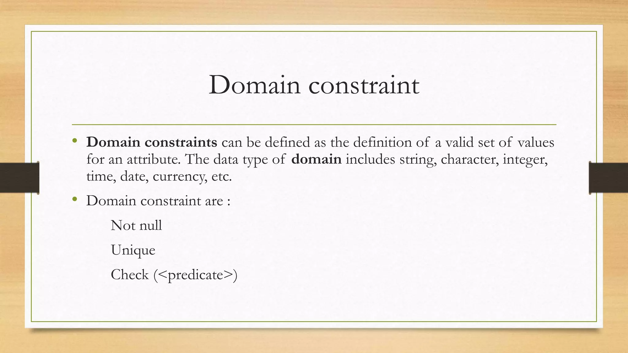 Integrity Constraints | PPTX