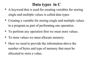 INTRODUCTION TO C PROGRAMMING in basic c language | PPT