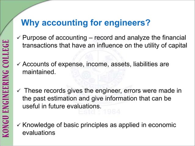 PROCESS ENGINEERING & ECONOMICS - COST ACCOUNTING & ESTIMATION | PPT