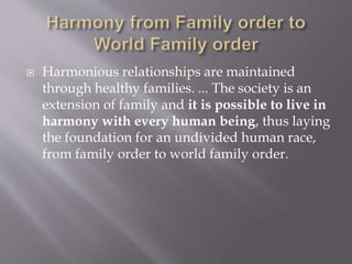 Unit 3 - Harmony in the family and society | PPTX