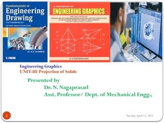 Unit-III Projection of Solids with animation | PPTX
