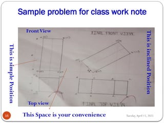 Unit-III Projection of Solids with animation | PPTX