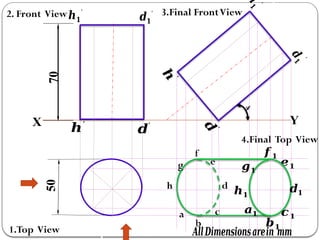Unit-III Projection of Solids part 2 with animation | PPTX