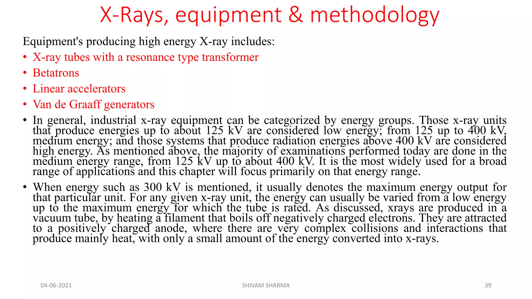 Unit III radiographic methods | PPTX | Medical Tests | Medical Health