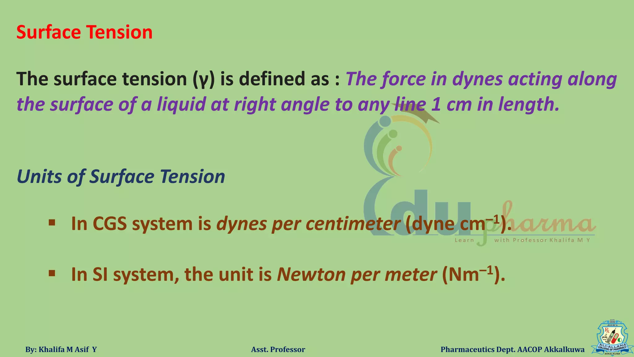 surface tension part 1 | PDF