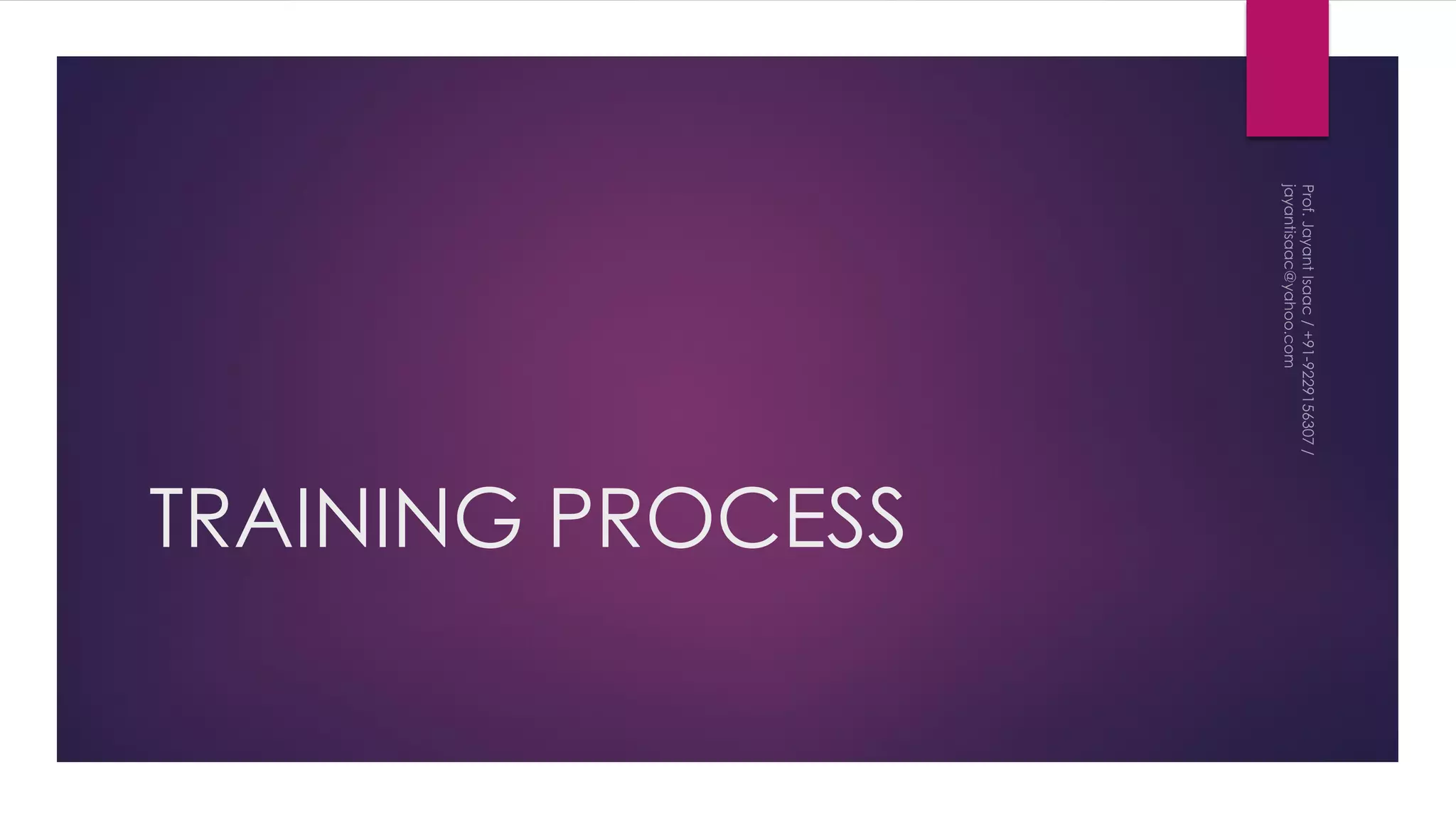 Training Process | PPT