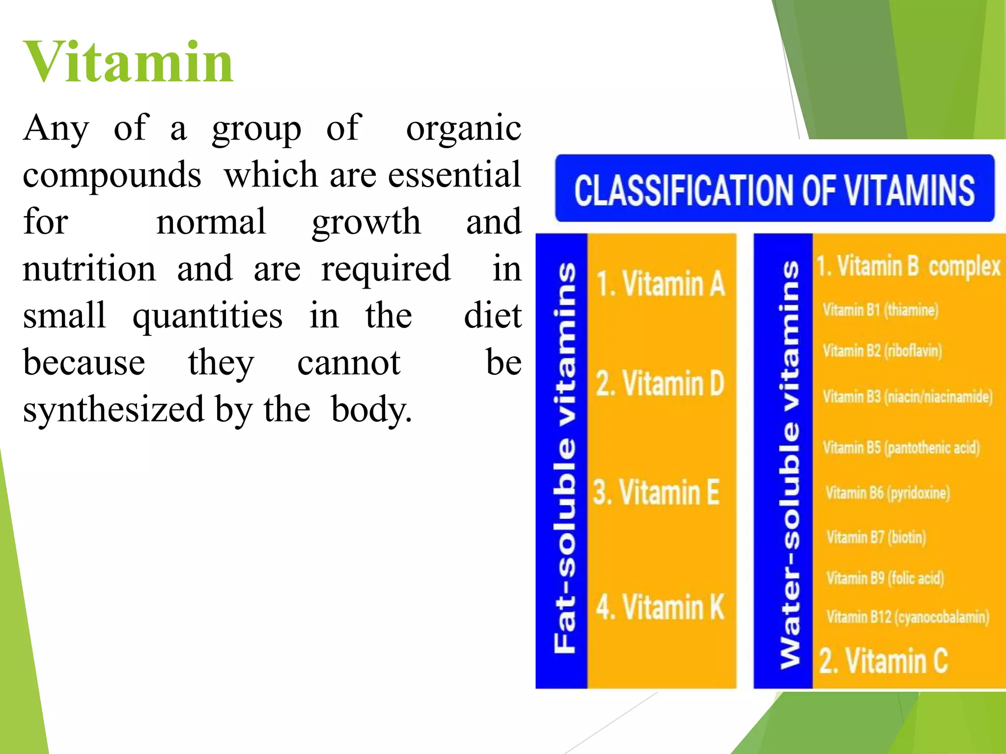 vitamins and its chemistry | PPTX