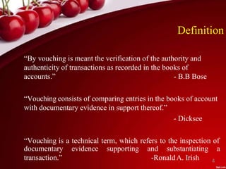 Vouching in Auditing-Supporting evidence | PDF