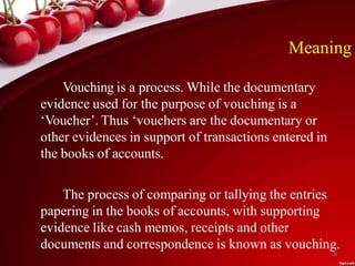 Vouching in Auditing-Supporting evidence | PDF