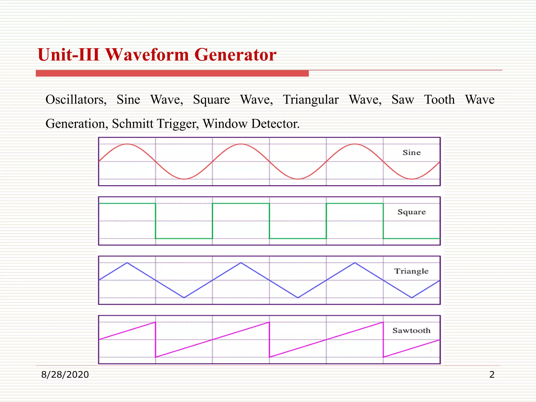 Unit-III Waveform Generator | PDF